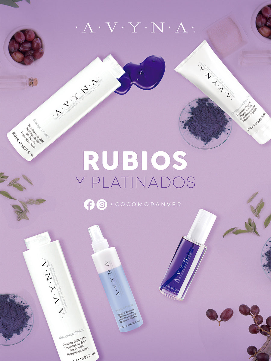Kit Platino de Avyna: Cuida, mejora y protege tus cabellos canosos y p ...